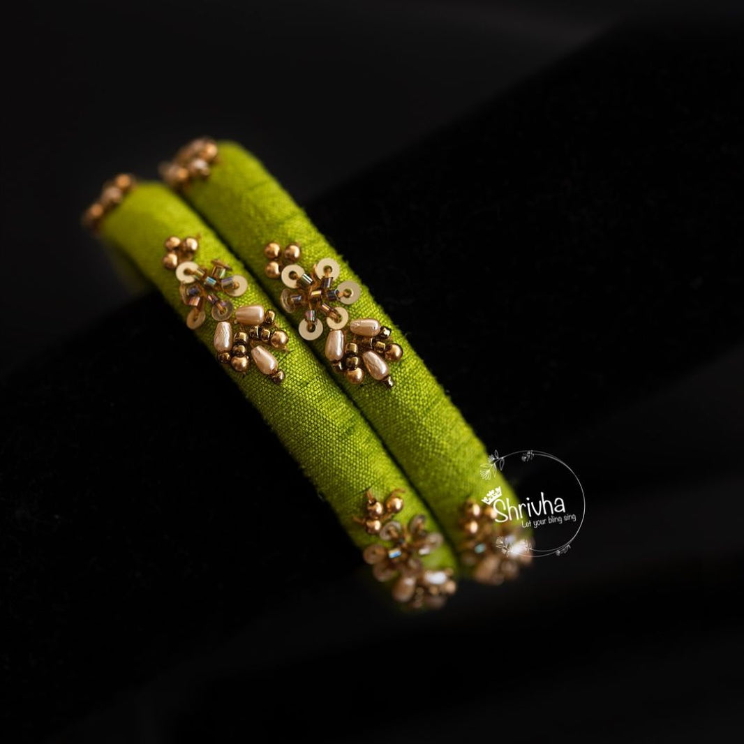 Shop Raw Silk Bangles: Traditional Indian Designs – Shrivha