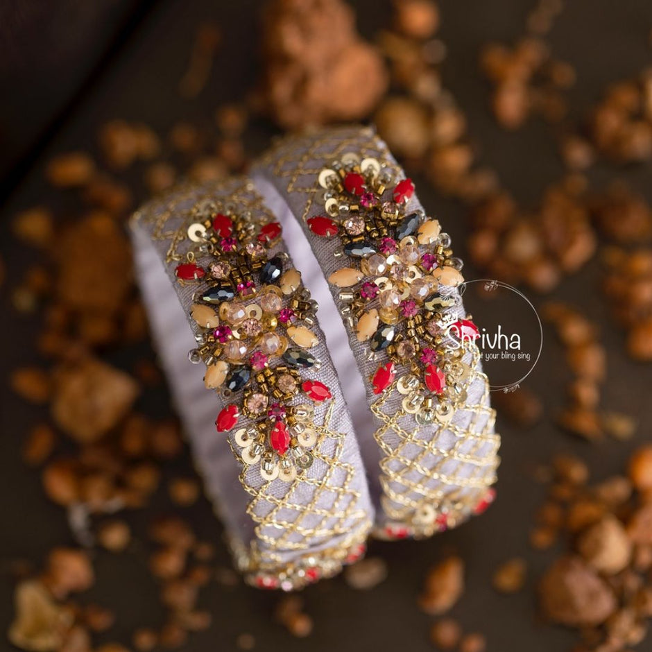 Shop Raw Silk Bangles: Traditional Indian Designs – Shrivha